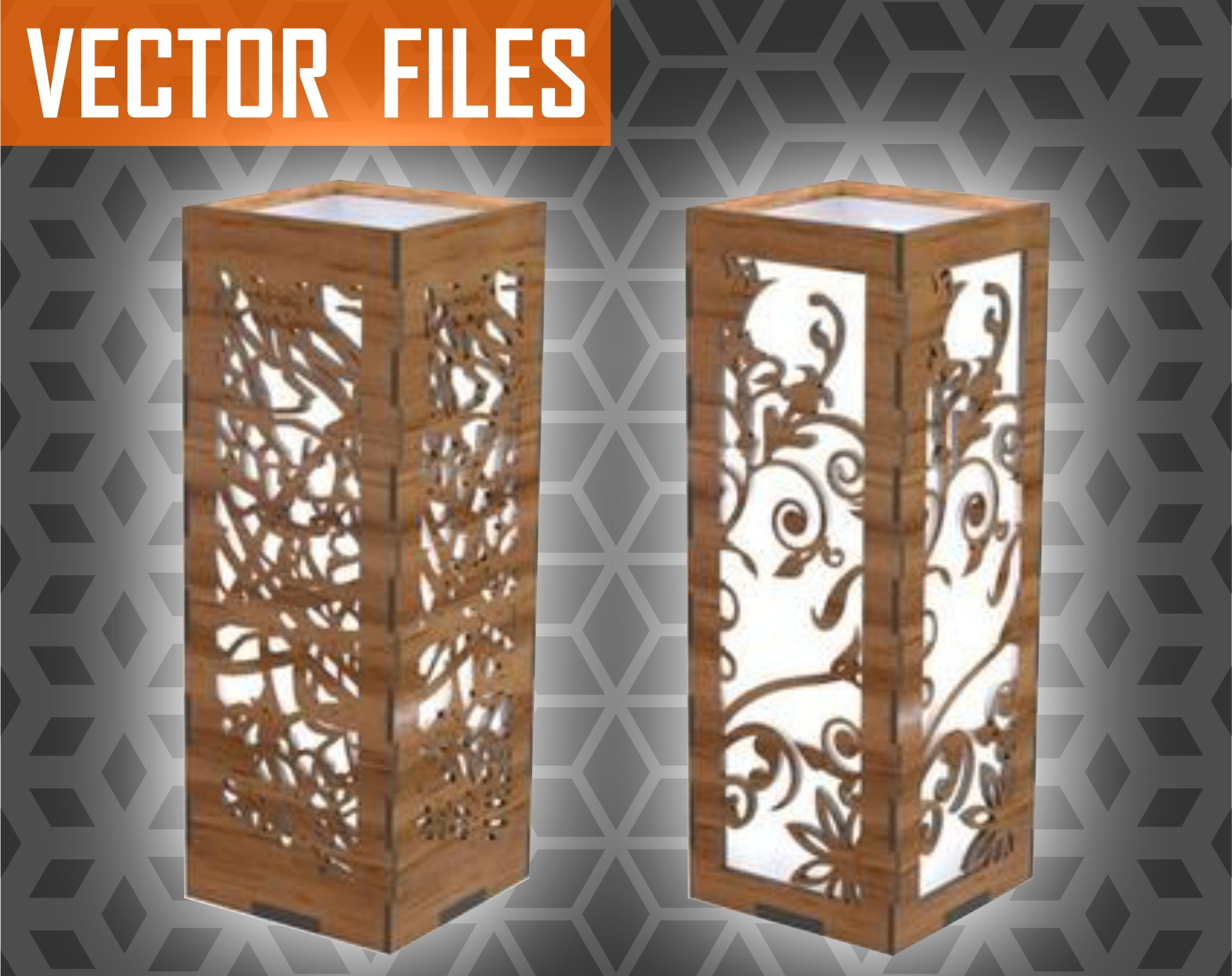 9 Lamp SVG Night Light Svg Files Acrylic Lamp Svg Laser Cut - Etsy