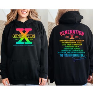 Colorful X Generation Shirt, Funny Gen X T-shirt, Raised on Hose Water ...