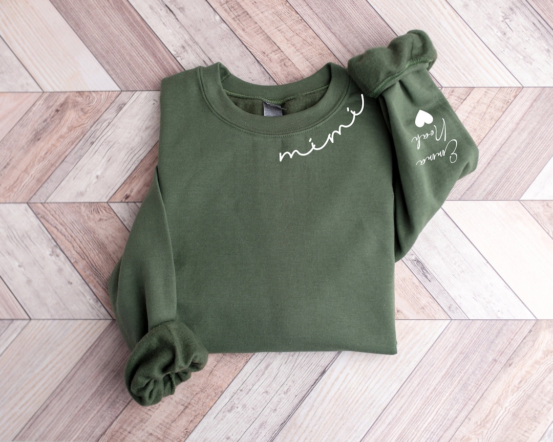 Personalized Mimi Sweatshirt With Kids Names, Custom Mimi Hoodie, Great ...