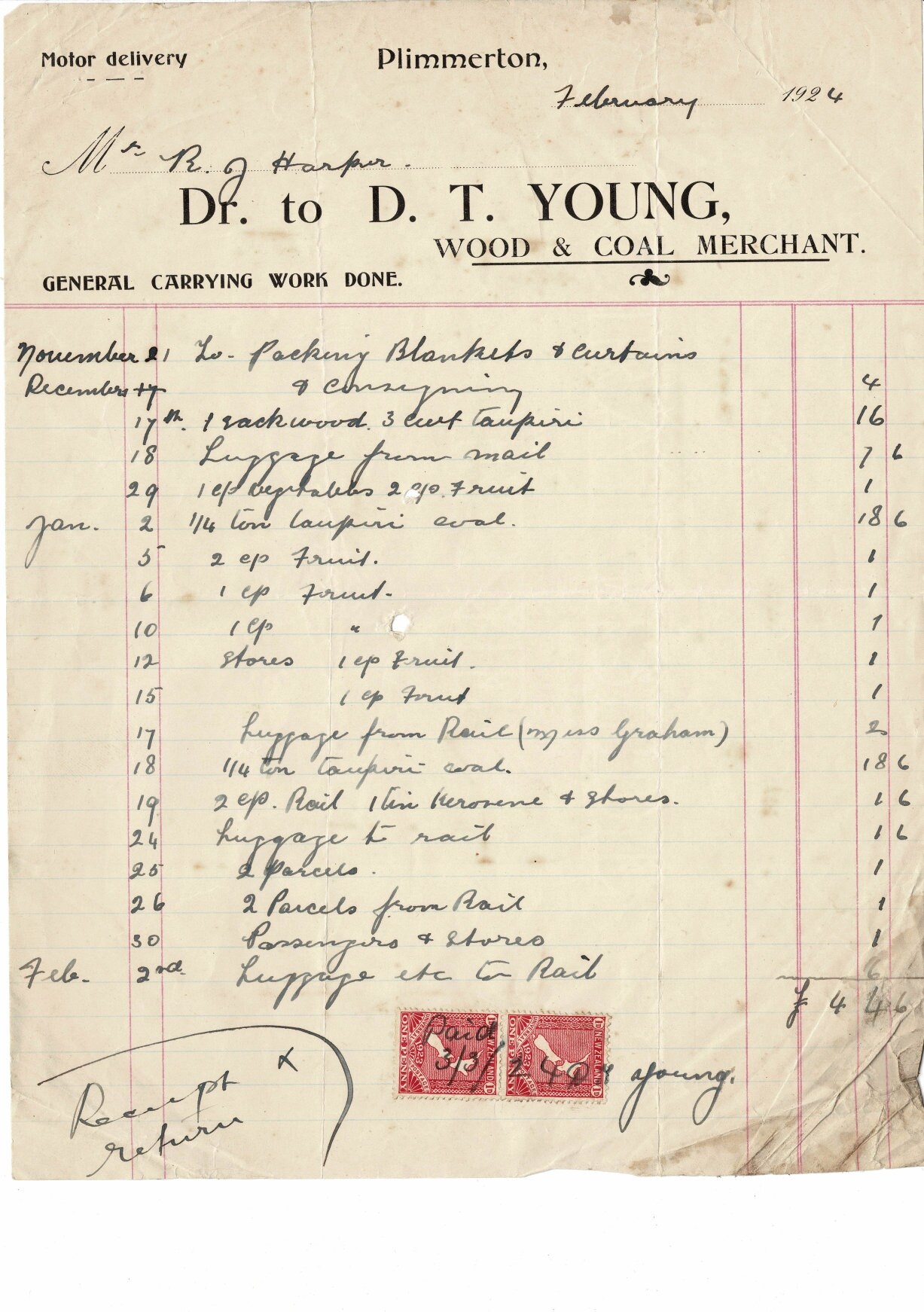 Typewritten Vintage Letter Retro Receipt Documents X 3 Bonus Stationary ...