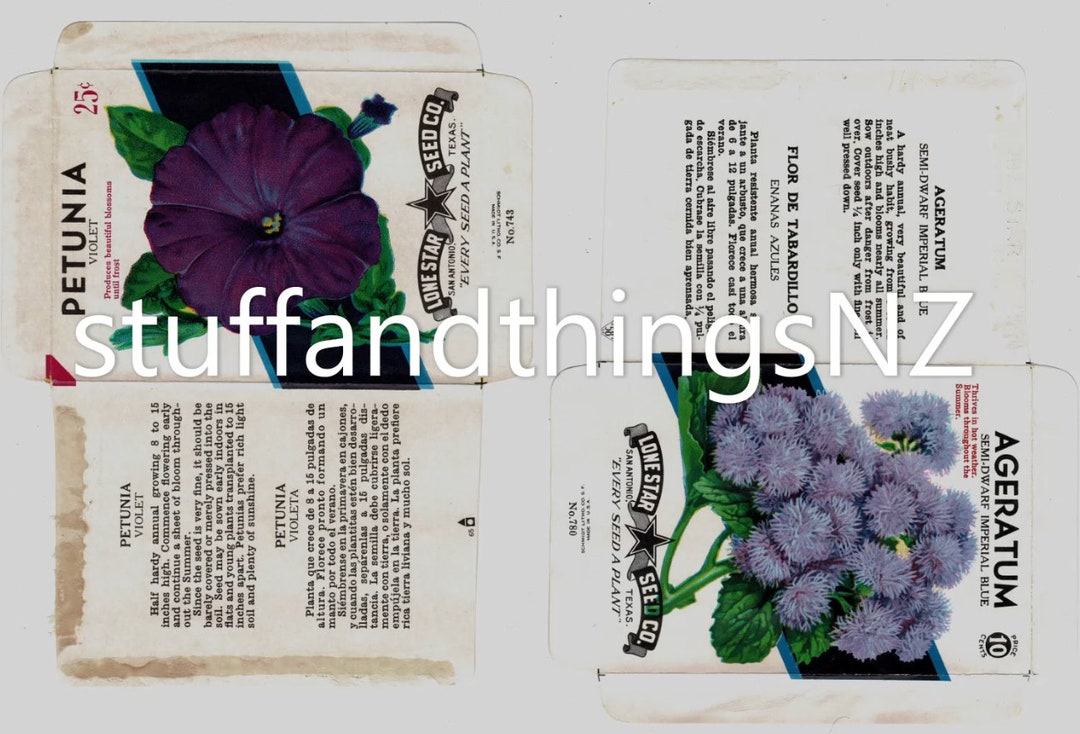 Fold-up Printable Flower Seed Packets - Etsy