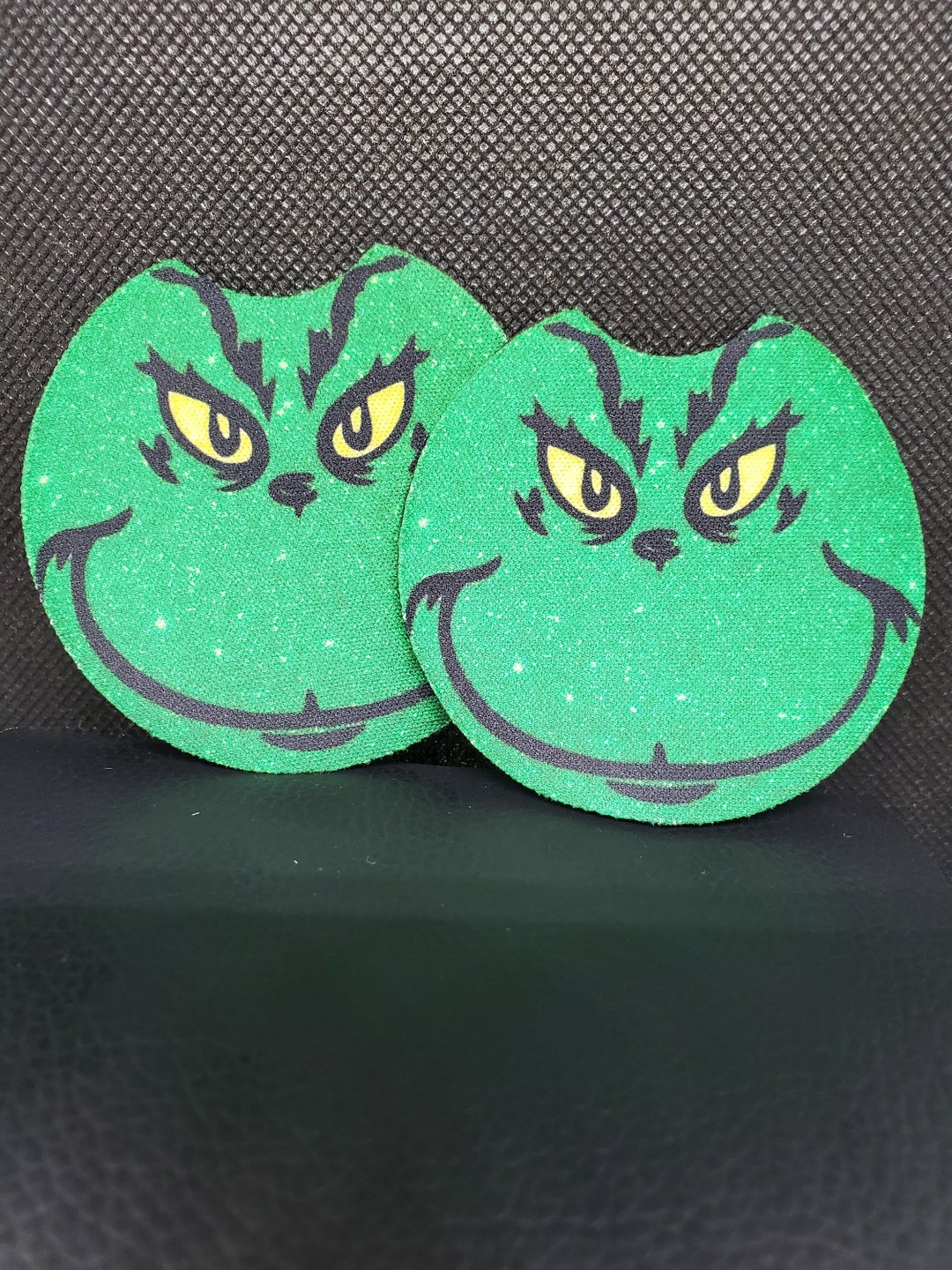 The Grinch Car Coasters - Etsy