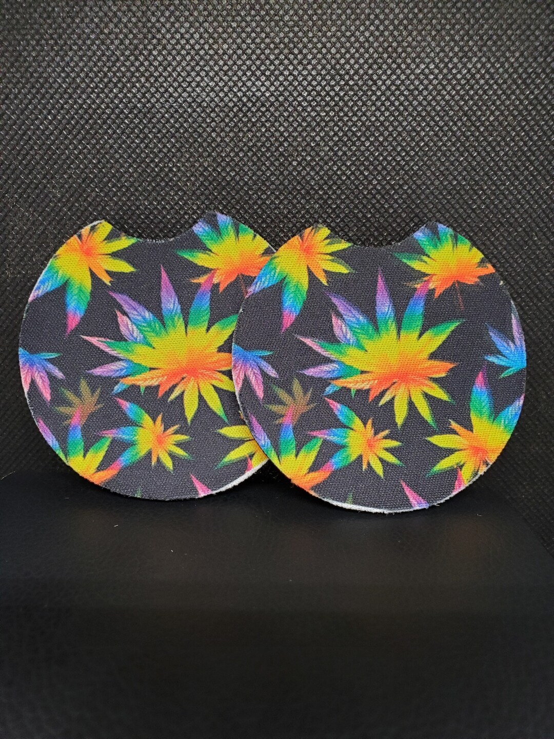 Rainbow Marijuana Leaf Car Coasters - Etsy
