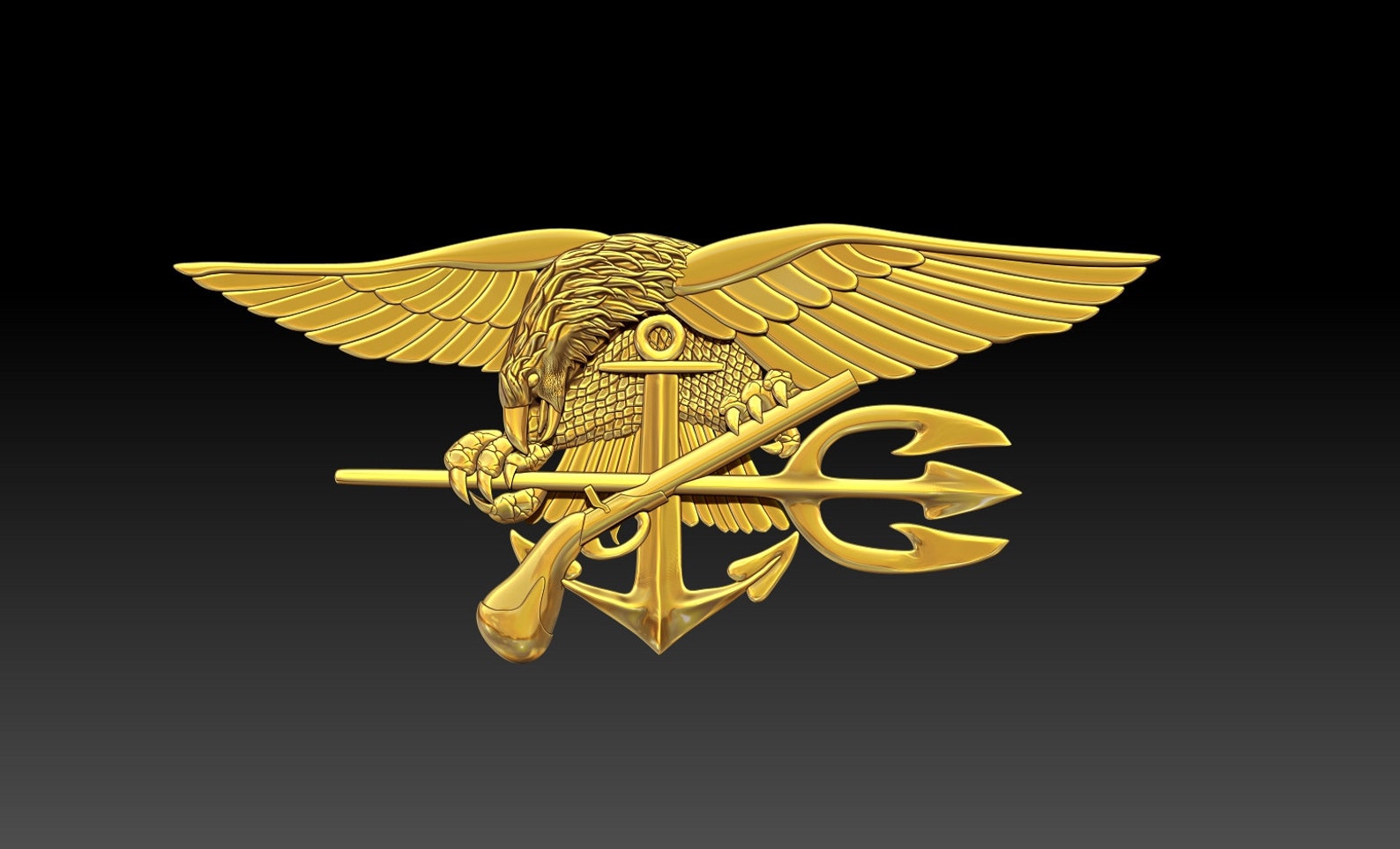 3D CNC Model Navy Seals Trident - Etsy