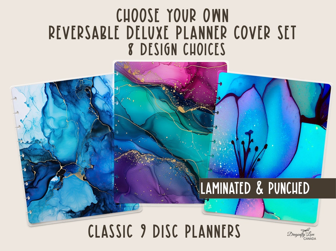 Reversible Planner Cover – Alcohol Ink Design, Classic 9 Disc - Etsy
