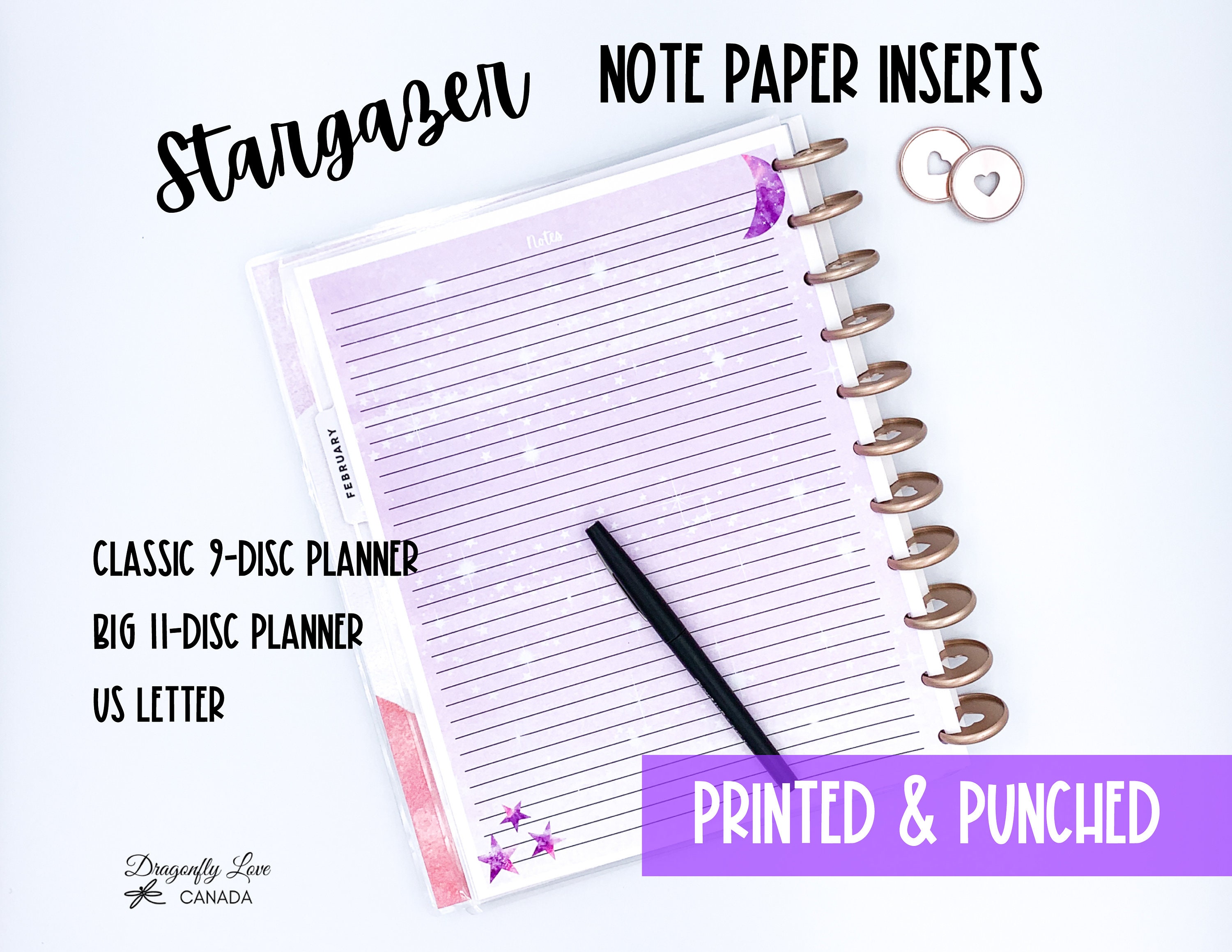 Planner Note Paper Stargazer Happy Notes Filler Paper for - Etsy