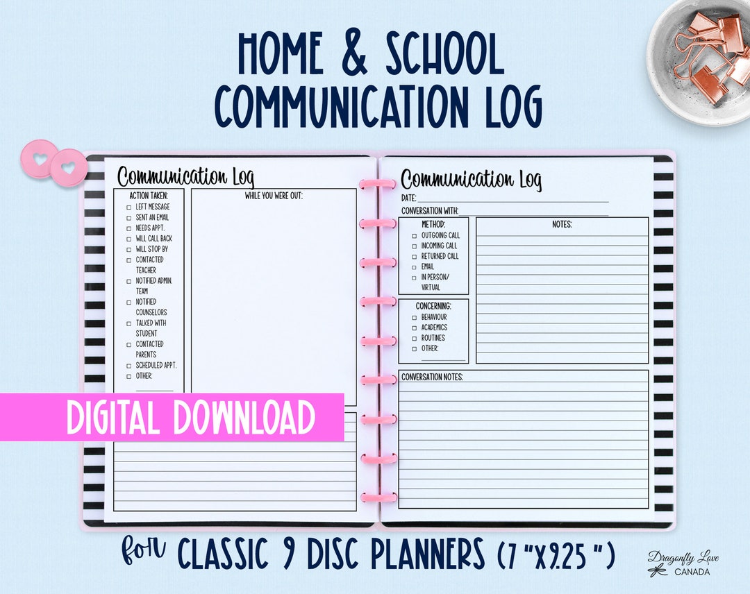 Home & School Communication Log - Communication Tracker for Educators ...