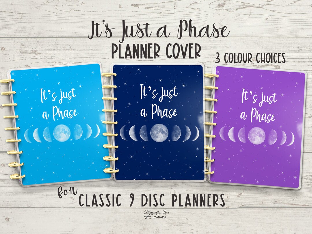Planner Cover Set: It's Just a Phase Moonlit Sky Laminated Covers ...