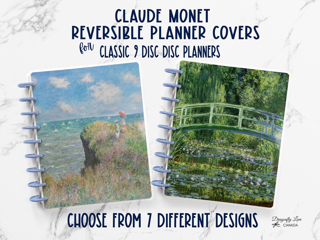 Monet Reversible Deluxe Planner Cover Set - Laminated Covers for ...