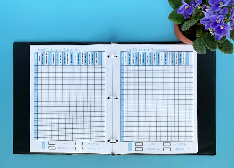 Concussion Symptom Tracker - Monthly Brain Injury Recovery Journal ...