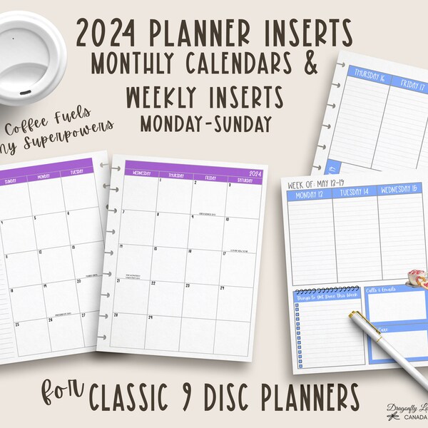 2024 Dated Disc Daily Planner - Etsy