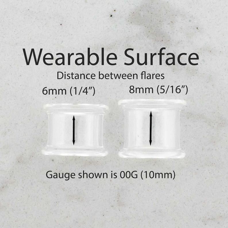 Pair Double Flare Clear Tunnels - Etsy