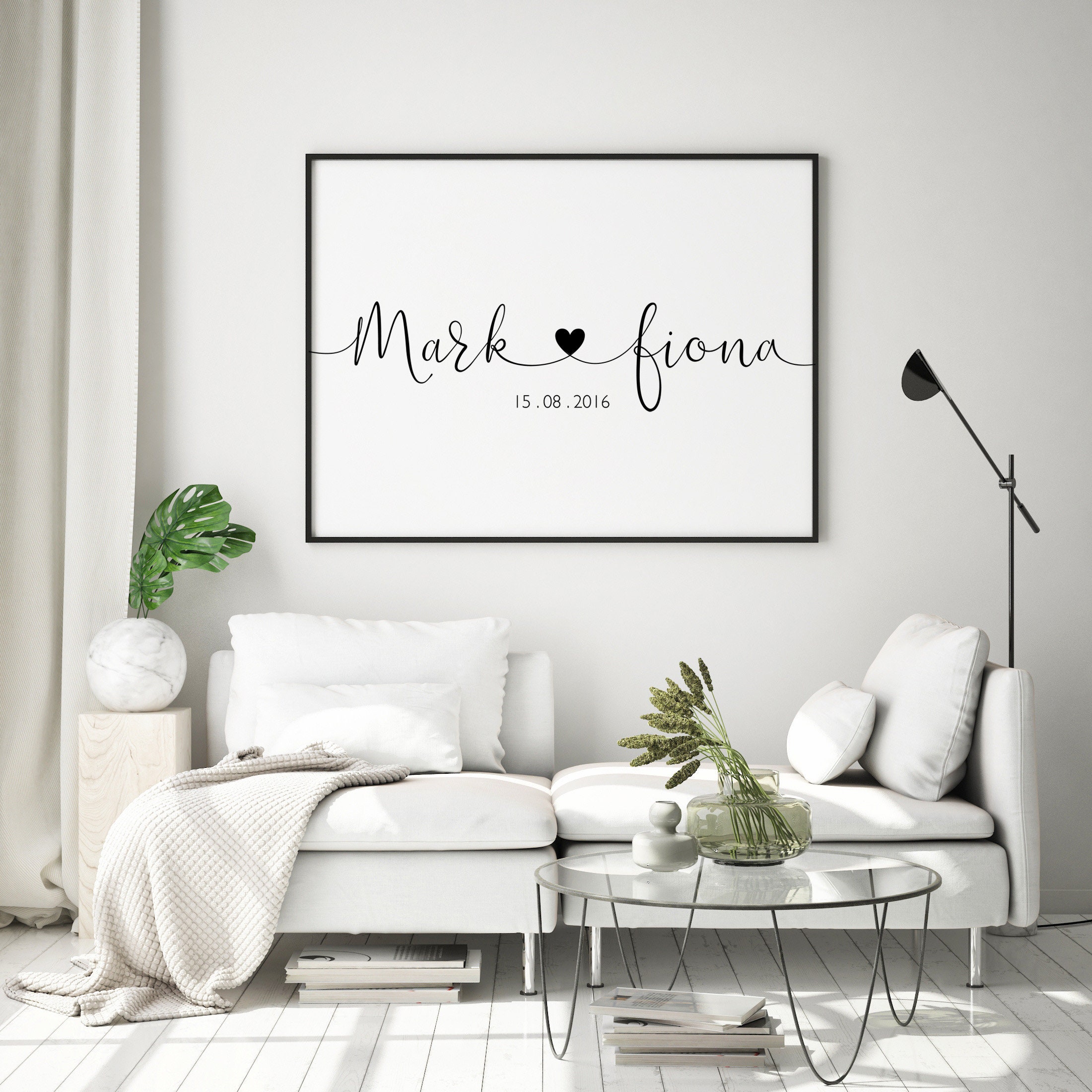 Personalised Couple Names Print Custom Couples Gift Custom | Etsy