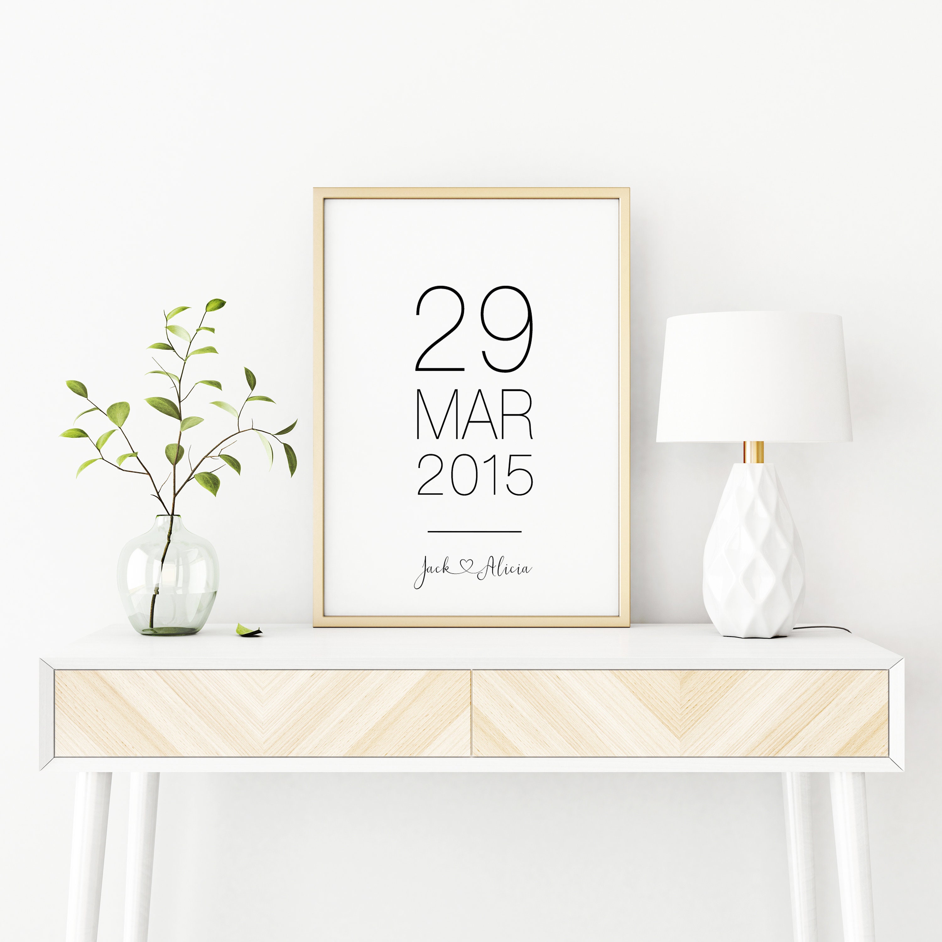 Personalised Date Print Custom Special Dates Print | Etsy