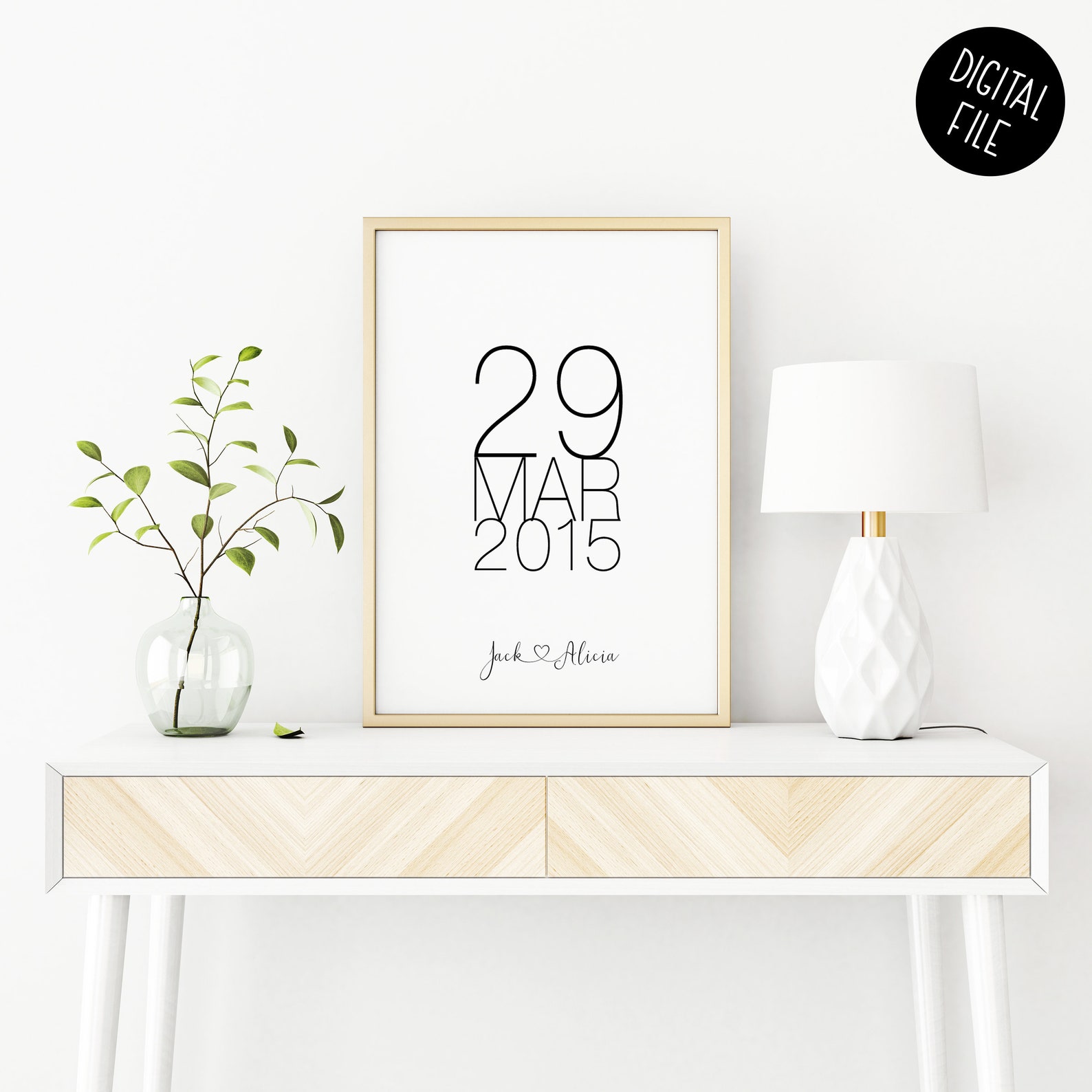 Custom Date Print | Personalised Special Dates Print | Important Dates ...