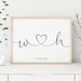 Custom Couple Initials Print Personalised Couples Gifts - Etsy