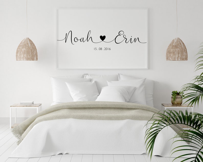 Personalised Couple Names Print Custom Couples Gift Custom | Etsy