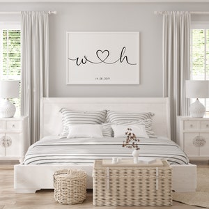 Custom Couple Initials Print | Personalised Couples Gifts | Custom Home ...