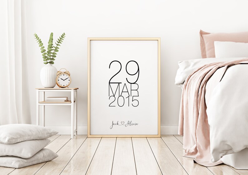 Custom Date Print | Personalised Special Dates Print | Important Dates ...