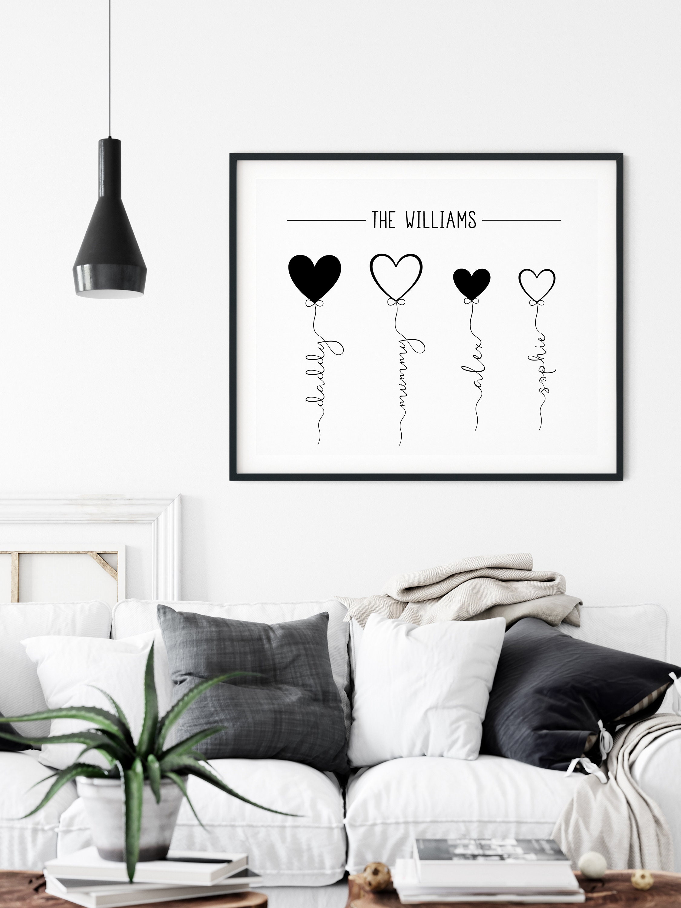 Personalised Family Print Custom Family Names Print Custom - Etsy