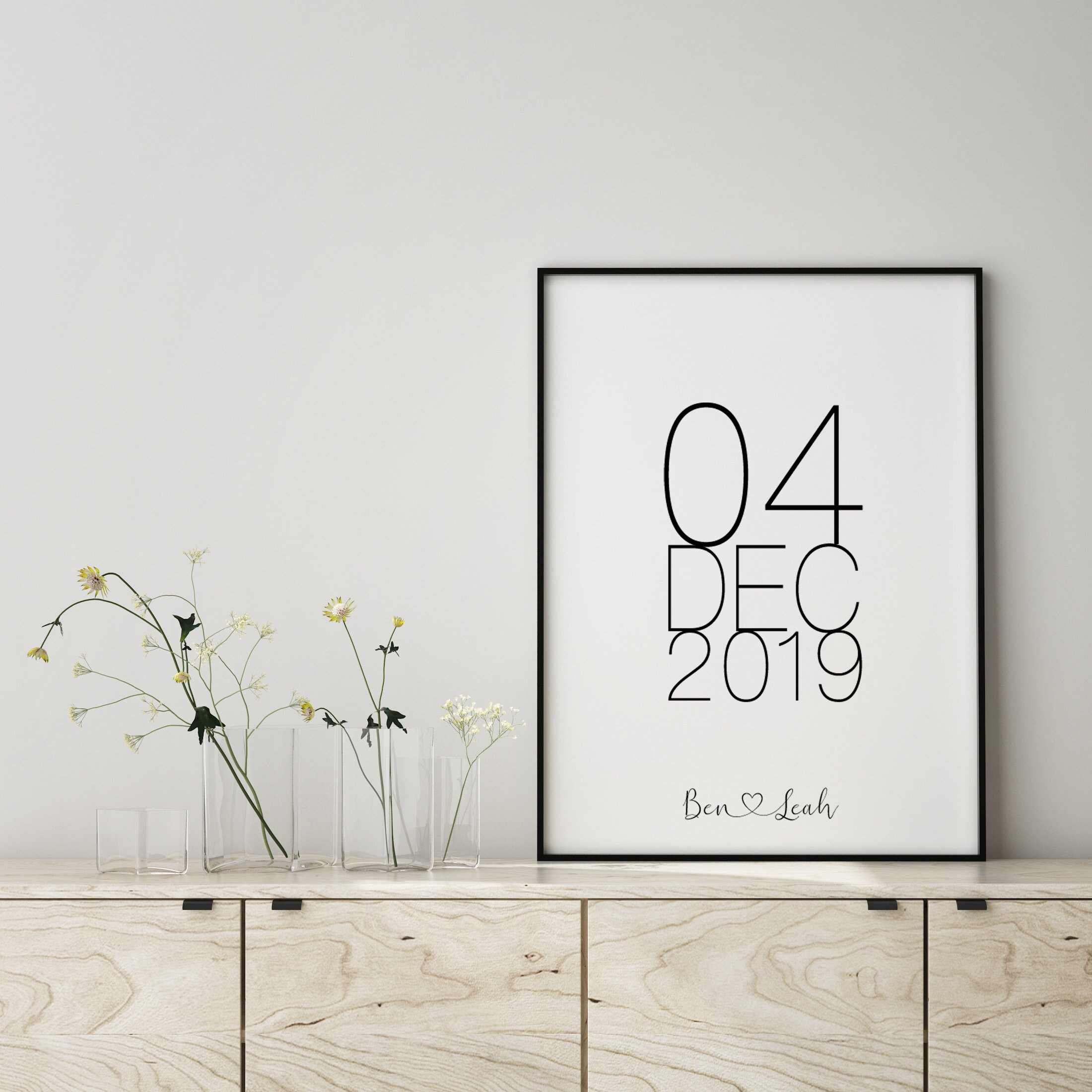 Custom Date Print | Personalised Special Dates Print | Important Dates ...