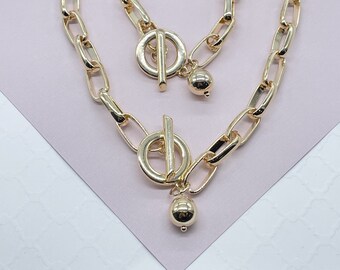 Gold Toggle Necklace - Etsy