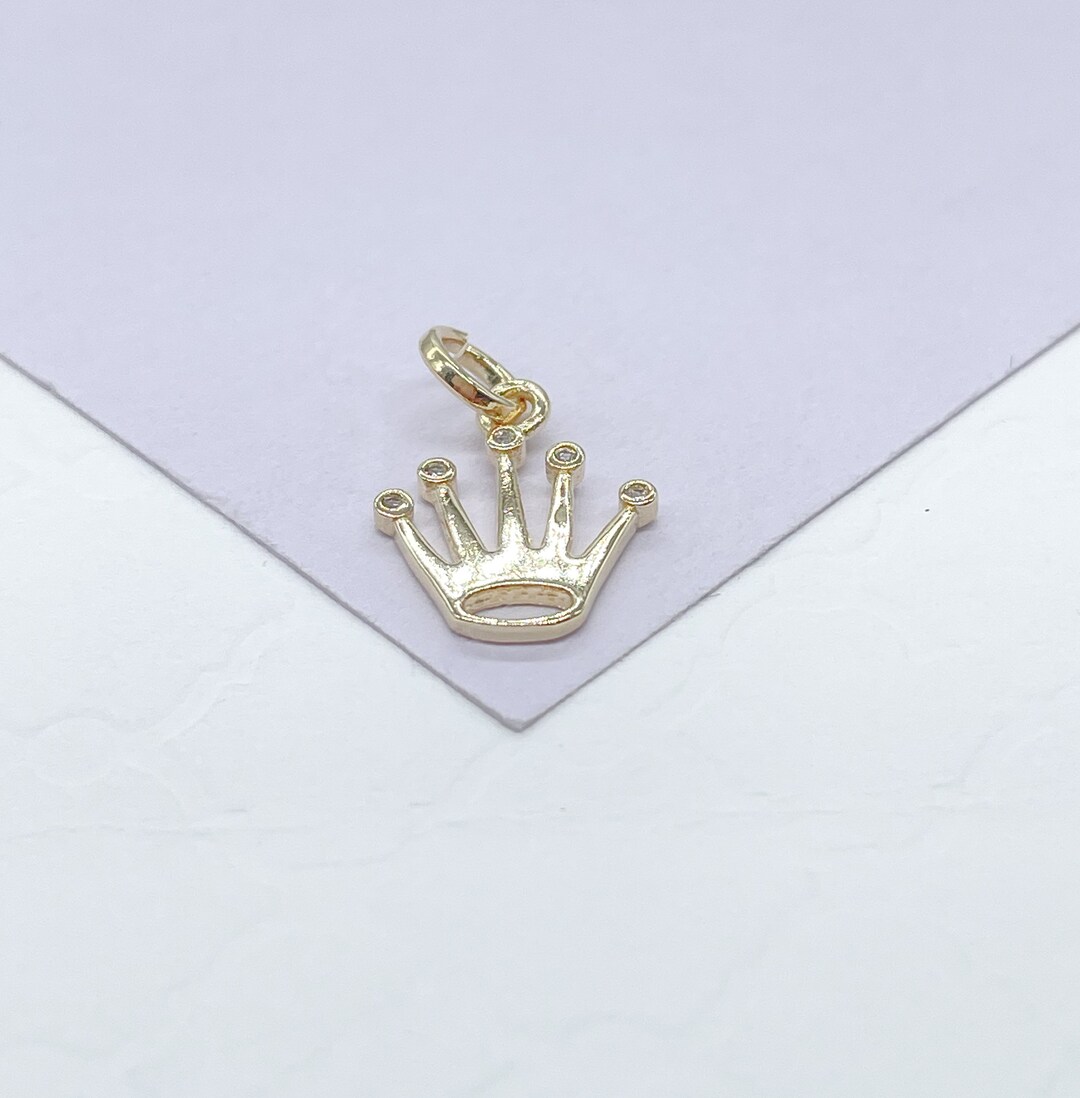 18k Gold Filled Plain 5-point Coronet Pendant - Etsy