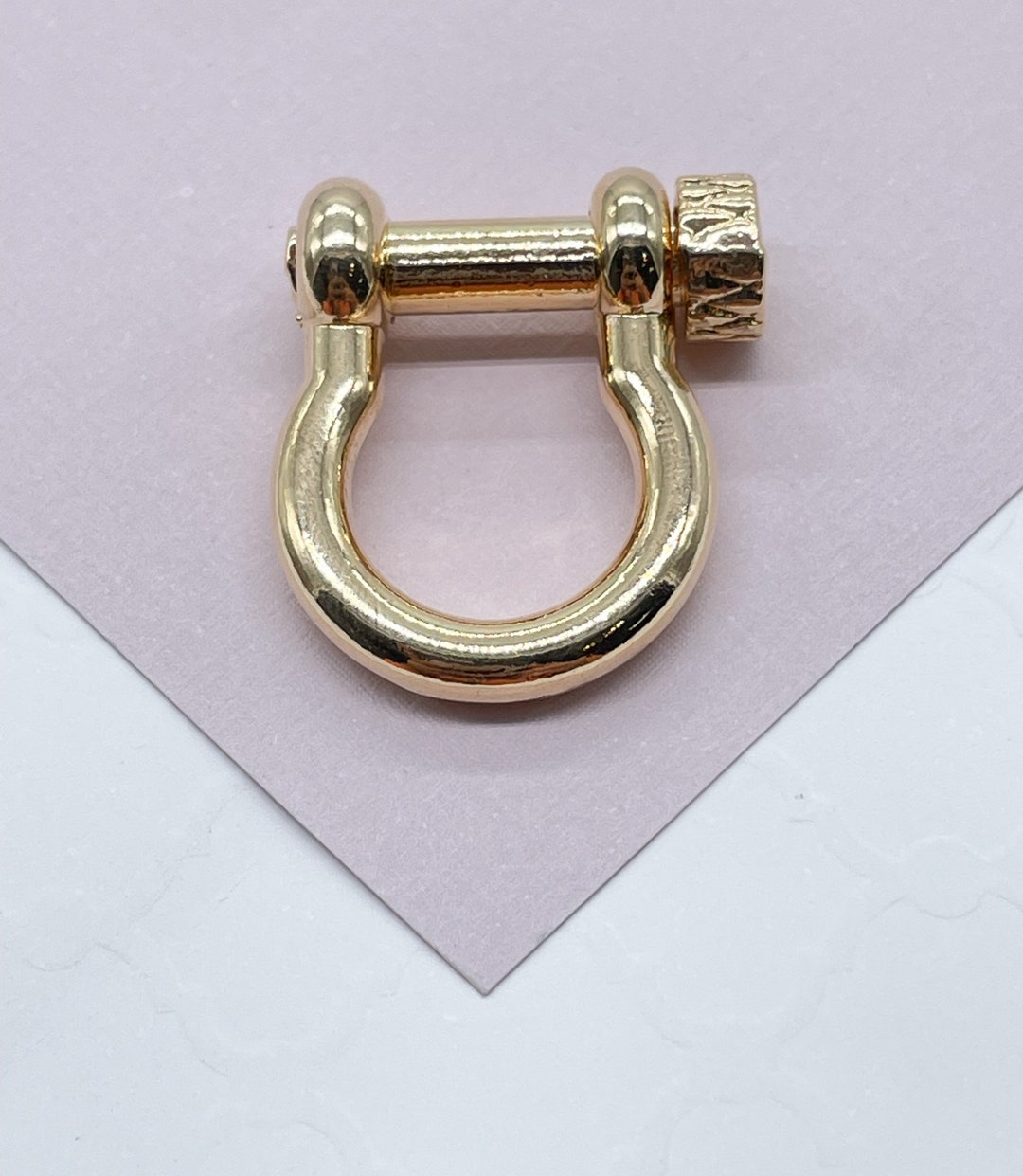 18k Gold Filled Chunky Carabiner Lock Clasp Chain Styling, Necklace ...