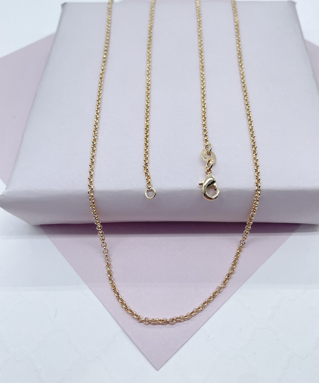 18k Gold Filled 1mm Rolo Chain Necklace Supplies Designers - Etsy