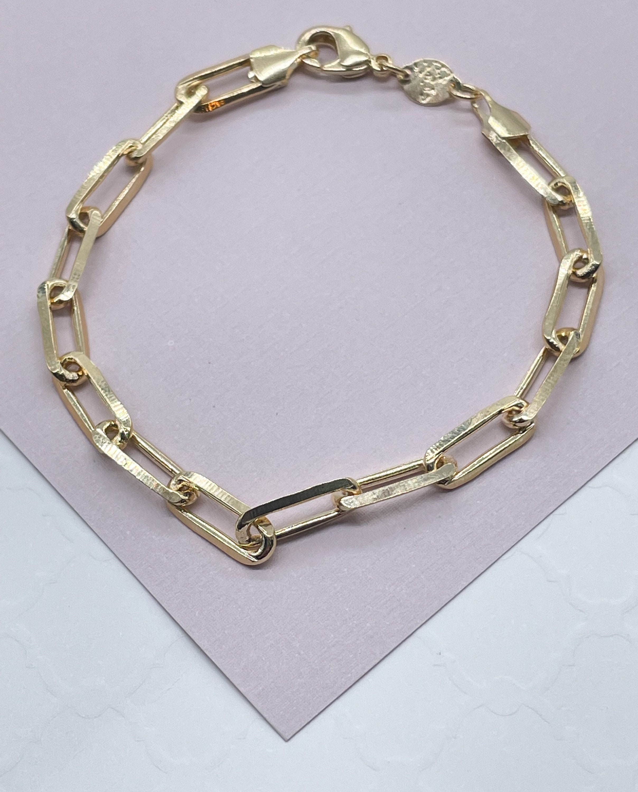 Vintage Style Paper Clip Chain in 18k Gold Filled Necklace or - Etsy