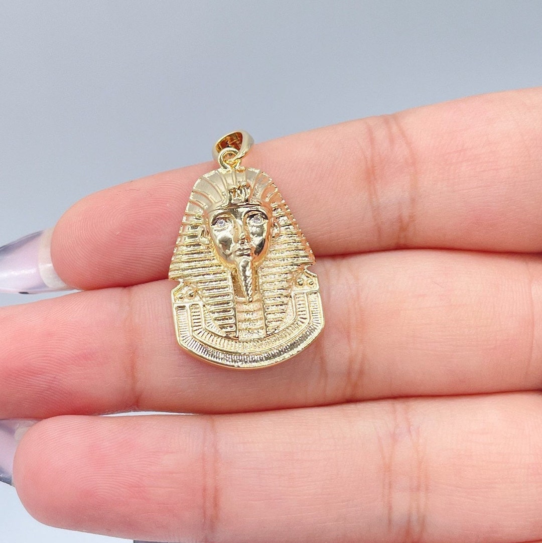 18k Gold Filled Sphinx Pendant With Zircon Stone Eyes - Etsy