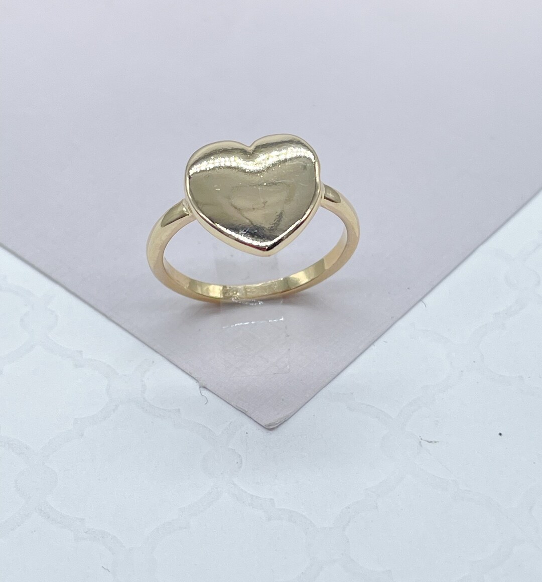 18k Gold Filled Smooth 2 Style Plain Ring - Etsy