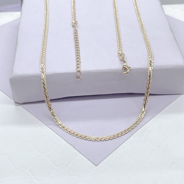 Flat Gold Necklace - Etsy