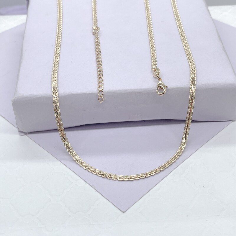 Flat Gold Necklace - Etsy