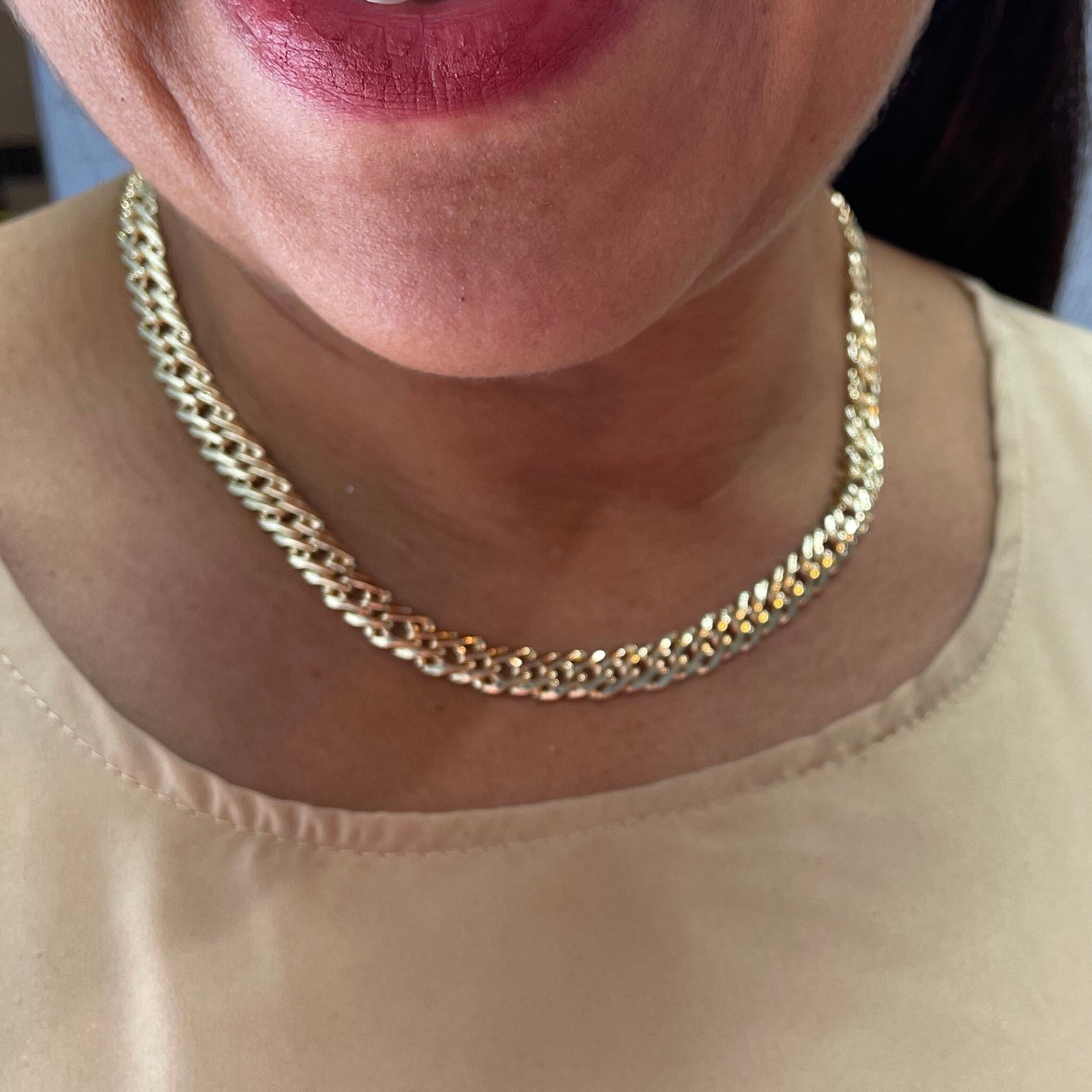 18k Gold Filled Double Cuban Link Chain 8 Mm - Etsy