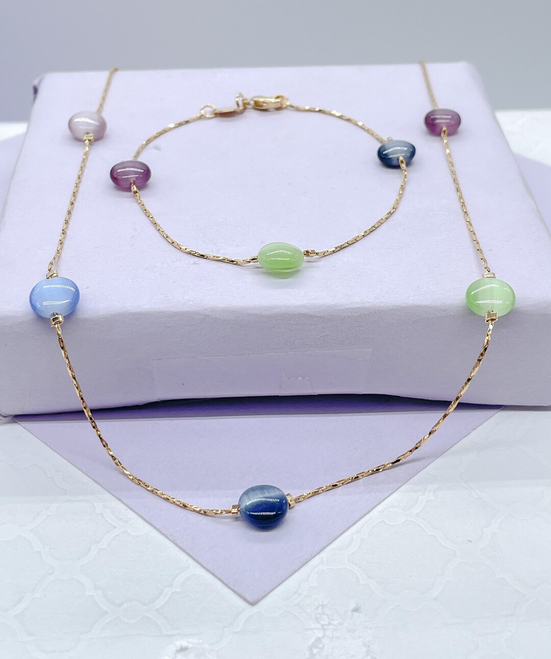 18k Gold Filled Dark Earth Tone Beaded Set, Sold Separately - Etsy