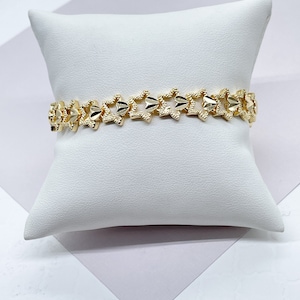 18k Gold Filled Hallowed Star and Attached Heart Engraved Pattern ...