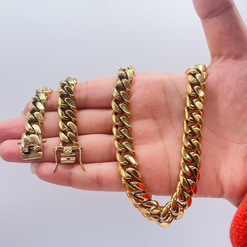 14k Gold Filled Thick 14mm Miami Cuban Link Chain Cuban - Etsy