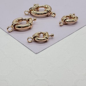 18k Gold Filled Large Spring Ring Clasp Creative Design Styling ...