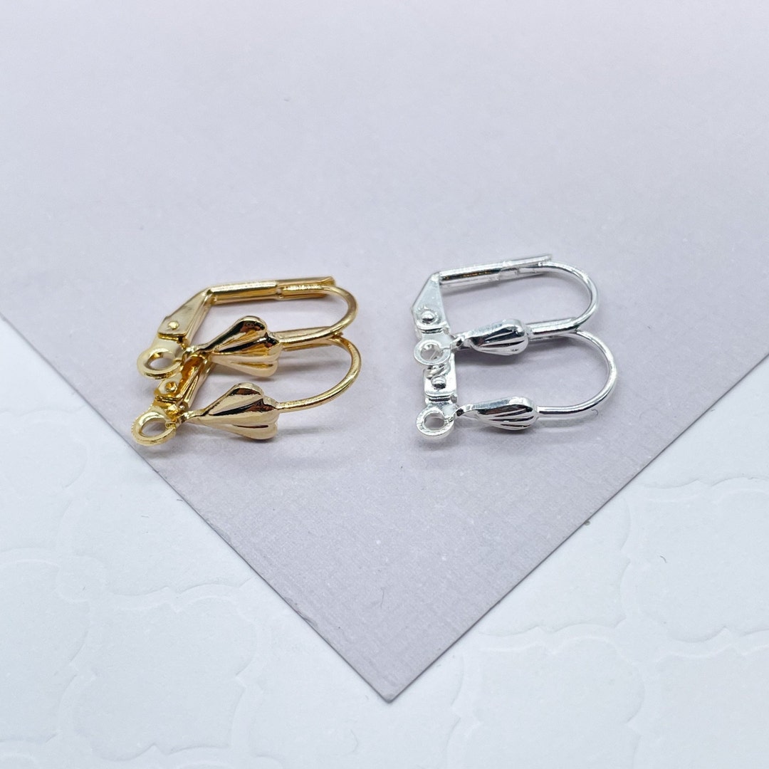 18k Gold Filled Lever Back Hook Clasps Findings Jewelry Making ...