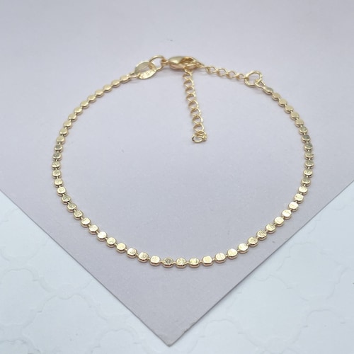 Gorgeous 18k Gold Filled Beaded Bracelet Featuring Slide Clasp - Etsy