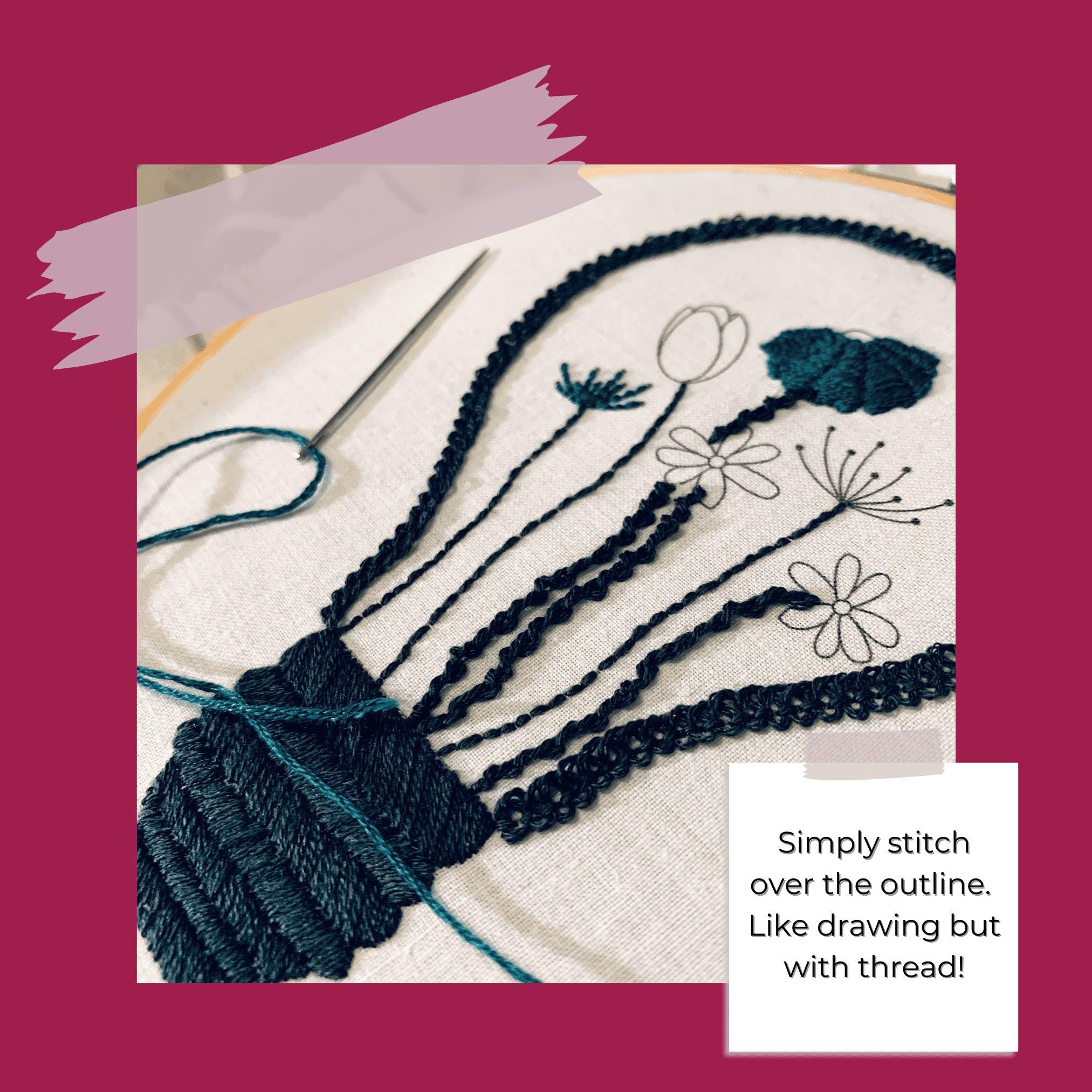 Baby Feet Embroidery Kit – Personalised Newborn Keepsake DIY Hand ...