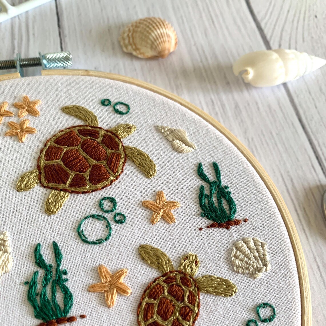 Digital Pattern - Turtle Embroidery Pattern. PDF Instant Download With ...