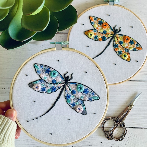 Dragonfly Embroidery Kit - Etsy