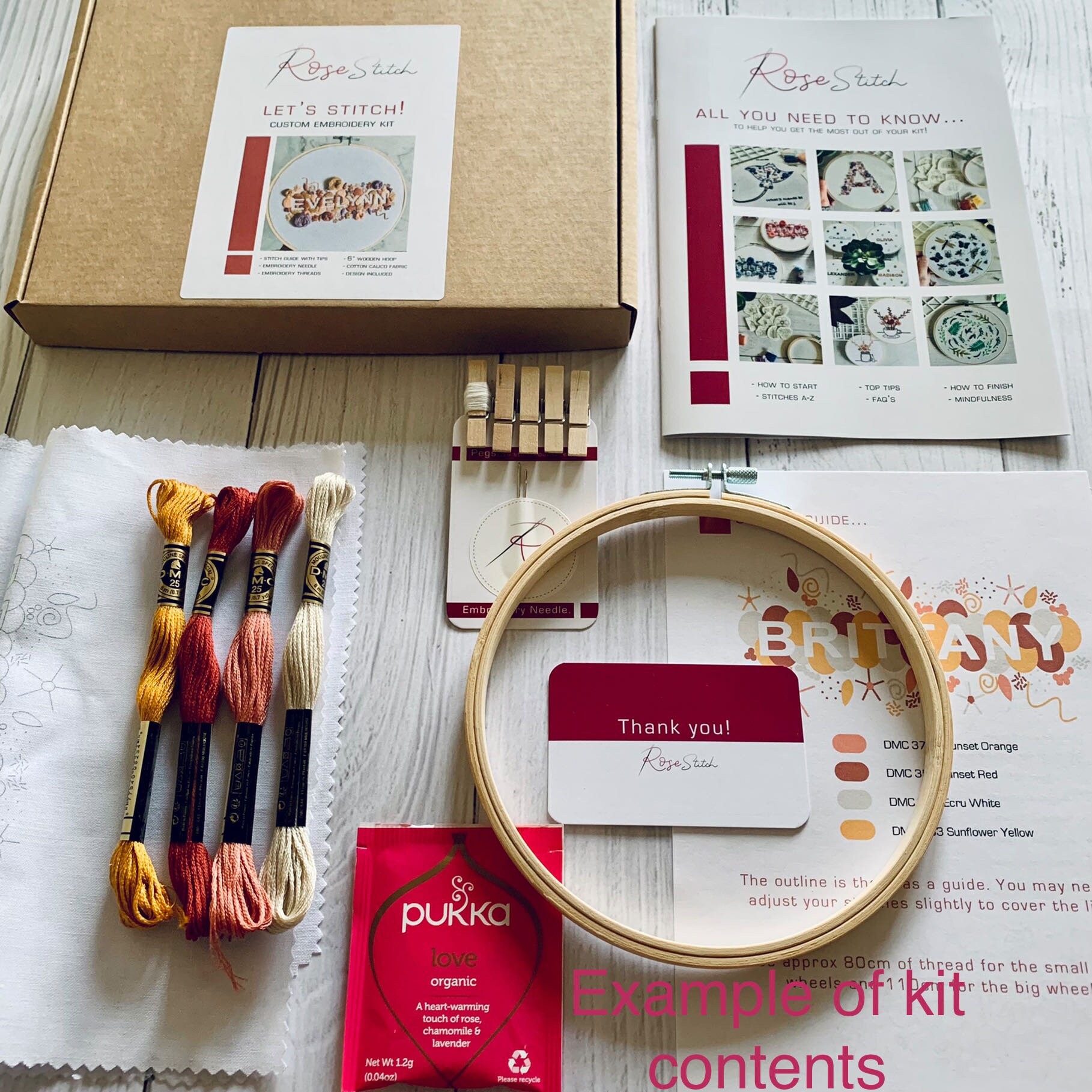 Full Embroidery Kit. Custom Initial Embroidery Hoop Art. - Etsy