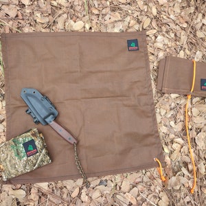 Bushcraft Waxed Canvas Forest Utility Mat, Canvas Sit Mat, Picnic ...