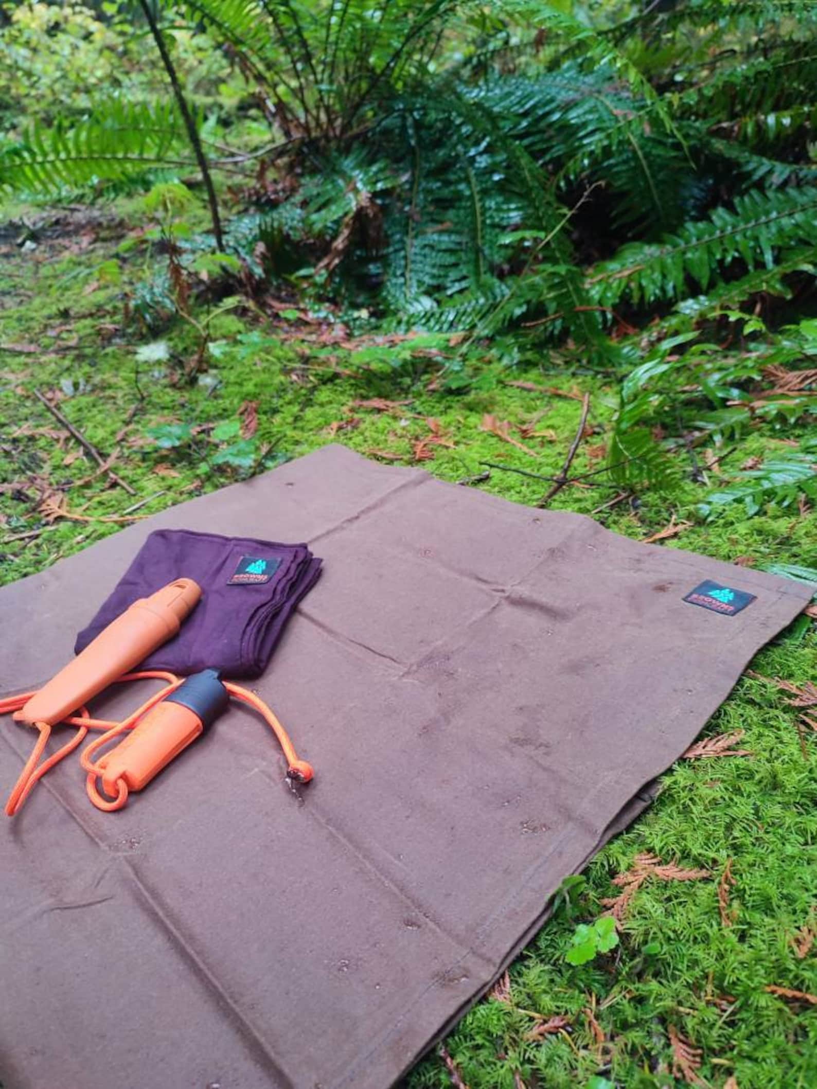 Bushcraft Waxed Canvas Forest Utility Mat, Canvas Sit Mat, Picnic ...
