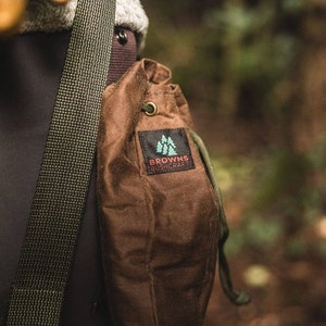 Bushcraft Foraging Pouch Waxed Canvas Roll up Belt Pouch Dump Pouch - Etsy