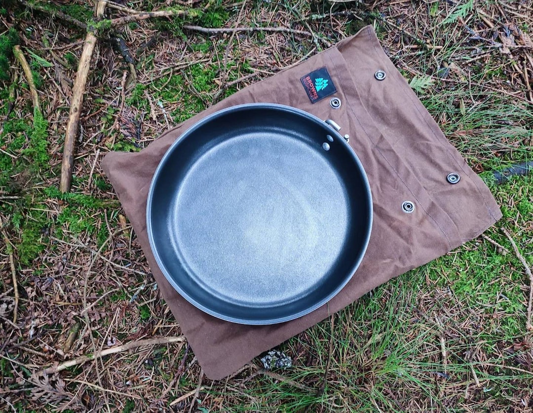 Bushcraft Waxed Canvas Folding Frying Pan Pouch Pathfinder ...
