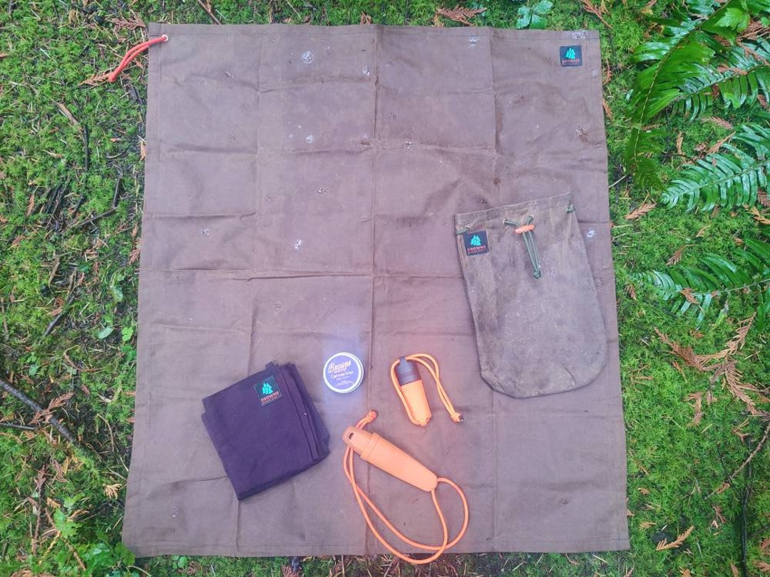 Bushcraft Waxed Canvas Ground Mat 30”x30” XL Sit Mat. Camp Mat - Etsy